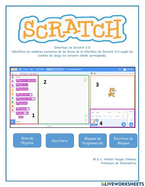 Interface De Scratch 30 Interactive Worksheet Computer Lab Lessons
