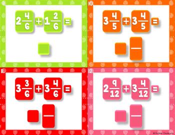 Adding Mixed Numbers Task Cards By Copper Classroom TPT