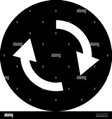round reload silhouette icon refresh and rotating arrows editable
