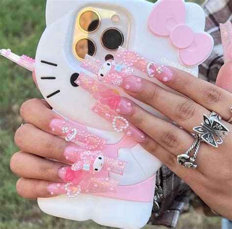 Pin By ‪‪𝓙 ᥫ᭡ On 🧁 Nails Really Cute Nails Pink Acrylic Nails Hello