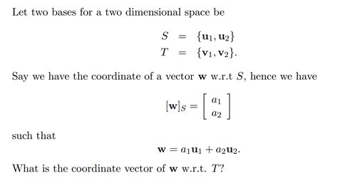 Solved Let Two Bases For A Two Dimensional Space Be
