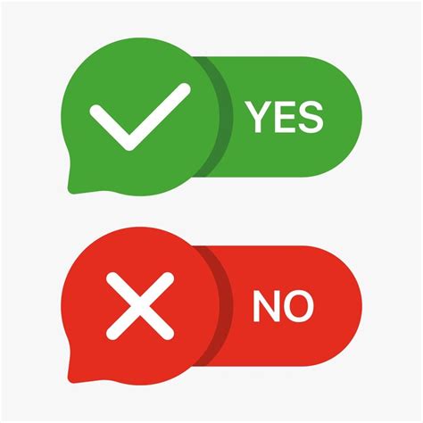 Premium Vector Yes And No Answer Options Vector Illustration