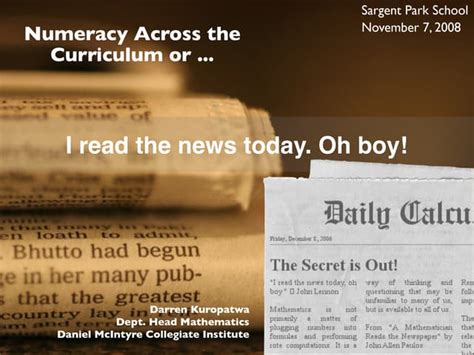 Literacy And Numeracy Pptx