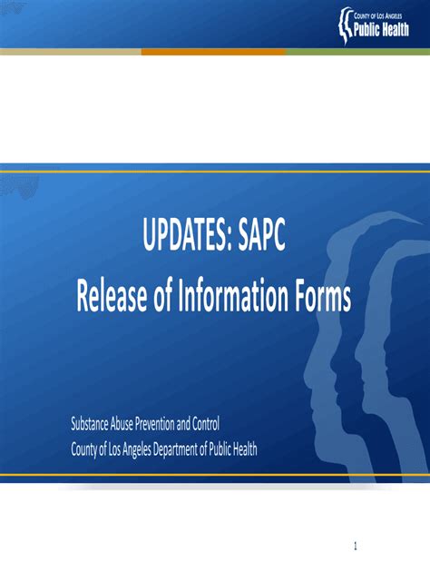 Fillable Online Publichealth Lacounty Updates Sapc Release Of Information Forms Fax Email Print