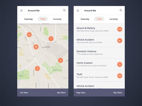 Map View Mobile Ui Patterns