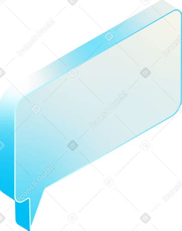 Isometric Blue Dialog Box PNG SVG