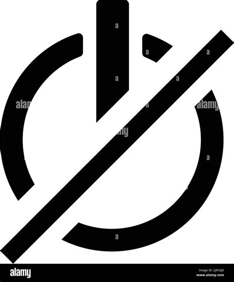 Simple Power Off Button Editable Vector Stock Vector Image Art Alamy