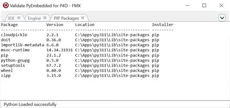 Validate Python Embeddable Distribution Test Tool Python4delphi