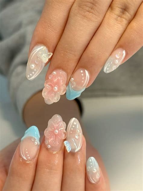 3d Flower Nails Pinterest