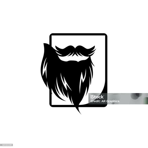 간단한 남성 수염 로고 디자인 실루엣 벡터 일러스트레이션 가위에 대한 스톡 벡터 아트 및 기타 이미지 가위 고객 남성