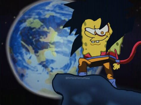 Spongebob Ssj4 Gt Fixed By Ansinell On Deviantart