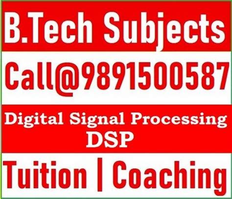 Digital Signal Processing Online Tutor For Btech At ₹ 1000month In