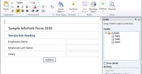 My Techy Thoughts An Introduction To Infopath 2010 Part I