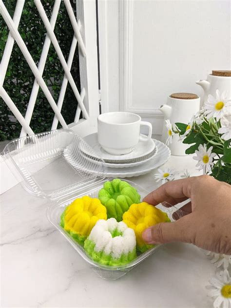 Indonesian Traditional Cake The Name Is Putu Ayu Or Kuih Apem Sari Ayu Stock Image Image Of