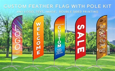 9ft 28m Custom Feather Flag With Pole Kit Promotion Flags
