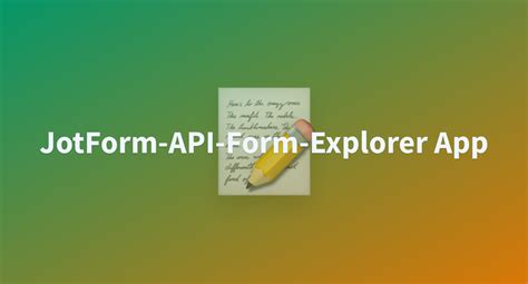 jotform api form explorer app a hugging face space by kaludi