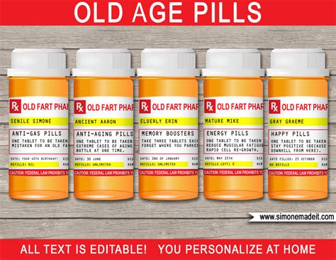 Prescription Bottle Label Template