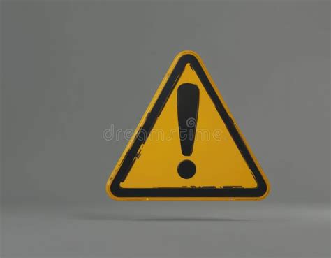 Warning Sign With Exclamation Point Symbolizing Danger And Attention Stock Illustration