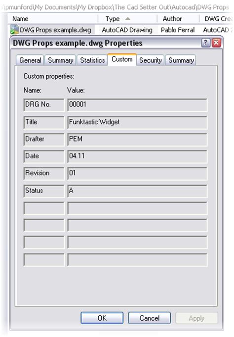 How To Add Meta Information To Your Autocad Dwgs With Propulate