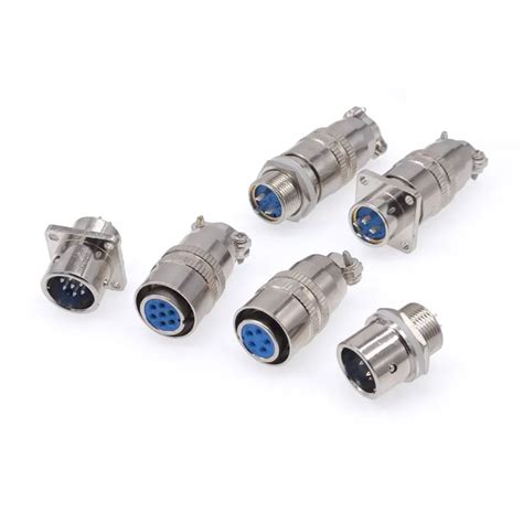 항공 커넥터 12mm 퀵 푸시 풀 원형 사각 소켓 Xs12 2pin3pin4pin5pin6pin7pin 3a 400v 암수