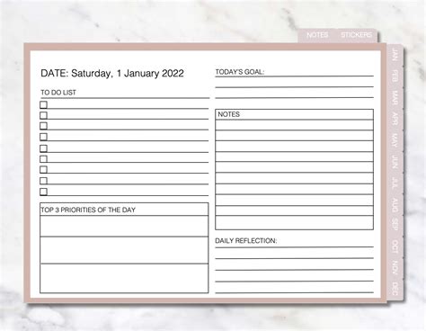 Create A Digital Planner Using Adobe Indesign Free Dated Planner