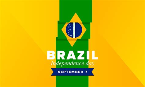 브라질 독립기념일 행복한 국경일 자유의 날 9월 7일 연례 기념 브라질 국기입니다 애국적인 브라질 디자인 포스터 카드 배너 템플릿 배경 벡터 일러스트레이션 0명에 대한 스톡
