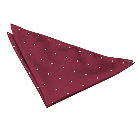 Burgundy Pin Dot Pocket Square James Alexander
