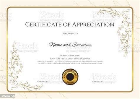 우아한 꽃 테두리 프레임 졸업 또는 수료 디플로마 디자인 럭셔리 인증서 템플릿 감탄에 대한 스톡 벡터 아트 및 기타 이미지 감탄 골동품 공란 Istock