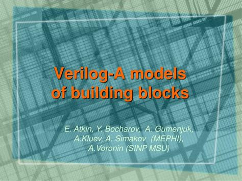 PPT Verilog A Models Of Building Blocks PowerPoint Presentation Free Download ID 3974475