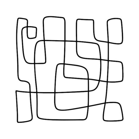 세기 중반 현대 미니멀 아트 인쇄 벡터 추상적이고 현대적인 미적 배경 연속 한 줄 낙서 그리기 프리미엄 벡터