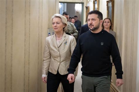 Зеленський зустрівся з Урсулою фон дер Ляєн обговорили членство в ЄС та санкції проти РФ Букви