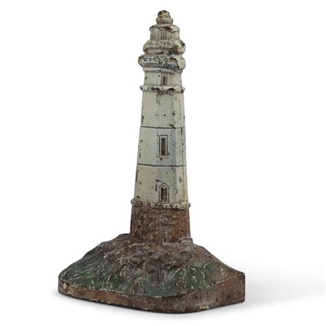 Antique Judd Co Cast Iron Lighthouse Doorstop Sir Jacks