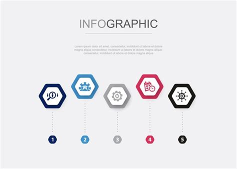Premium Vector Identify Development Processing Schedule Bpm Icons