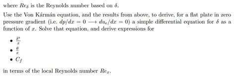 Solved A boundary layer has a velocity profile given by a и Chegg