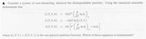 Solved Consider A System Of Non Interacting Identical But