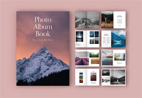 Photo Album Book Layout A4us Brochure Templates ~ Creative Market