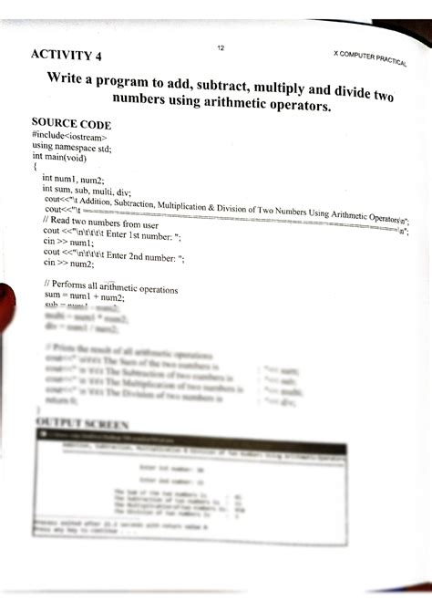 Solution Flow Chart Write A Program To Add Subtract Multiply And