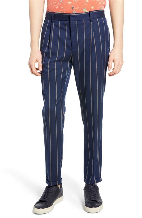 Scotch And Soda Blake Pleated Stripe Trousers In Combo C Modesens