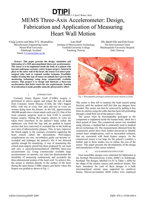 Pdf Mems Three Axis Accelerometer Design Fabrication And Application Of Measuring Heart Wall