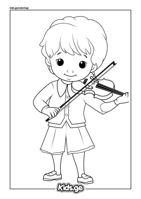 გასაფერადებელი გოგო უკრავს ვიოლინოზე მუსიკა და ცეკვა