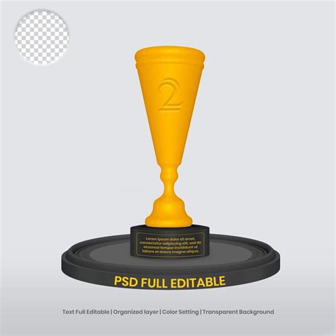 Premium Psd Psd Trophy Cup Icon Isolated 3d Render Illustration Text