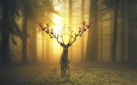 Forest Deer Wallpapers Top Free Forest Deer Backgrounds Wallpaperaccess
