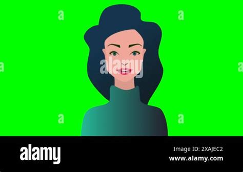 Lip Syncing Facial Animation For Storytelling Female Character Says Looped Animation Frames