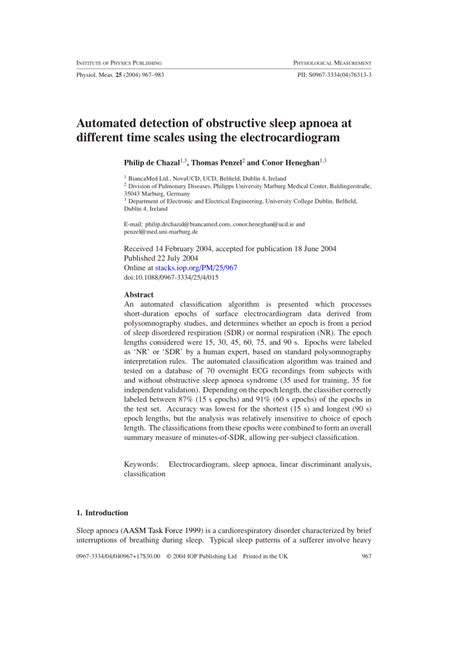 pdf automated detection of obstructive sleep apnea at different time
