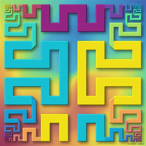 Hilbert Curve But More Fractal In The Corners By N Gons On Deviantart