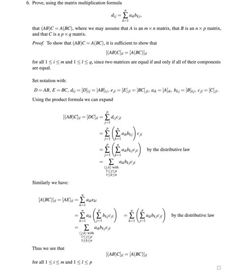 Solved Prove Using The Matrix Multiplication Chegg Com