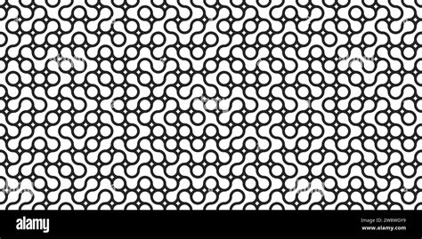 Seamless Pattern With Circle Connect Shape Metaball Dots Icon Integration Technology Symbols