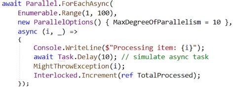 Jeremy Bytes Parallelforeachasync And Exceptions