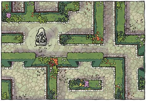 The Hedge Maze Battle Map By 2 Minute Tabletop