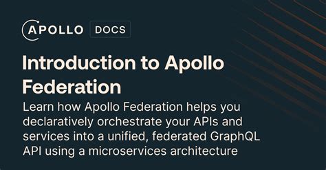 introduction to apollo federation apollo graphql docs